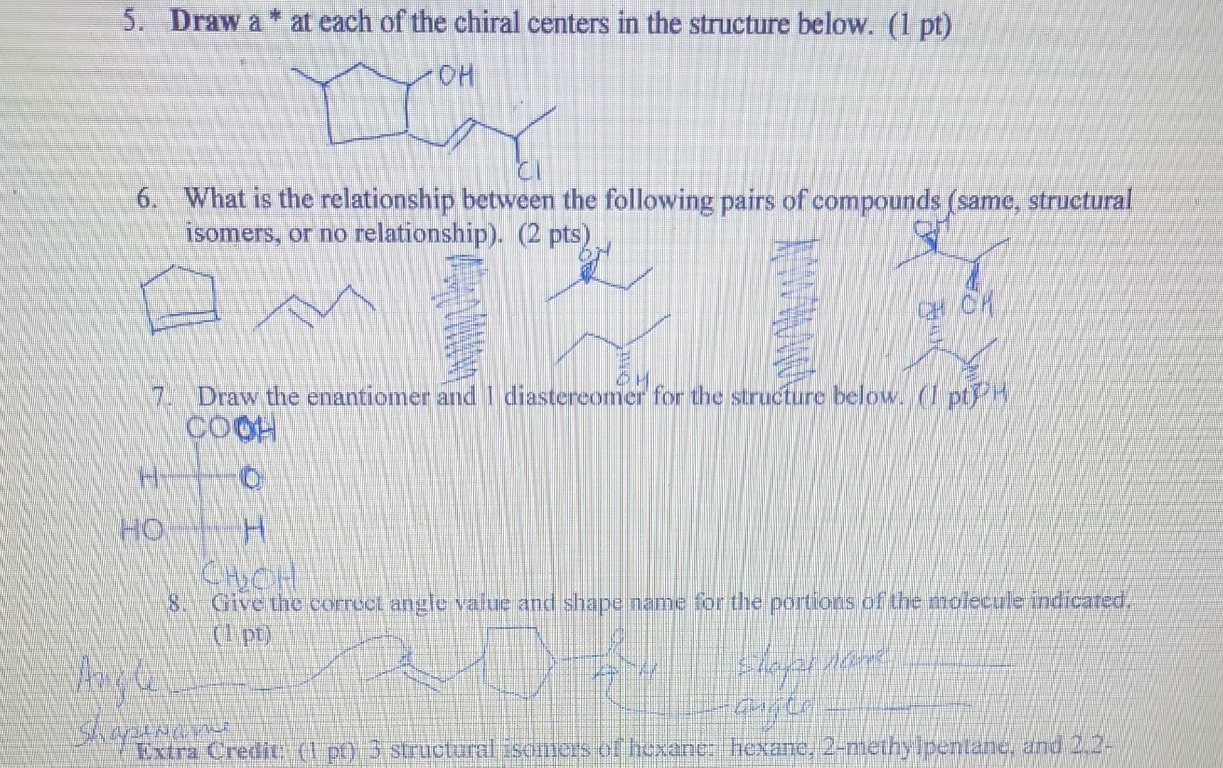Solved Draw a∗ at each of the chiral centers in the | Chegg.com