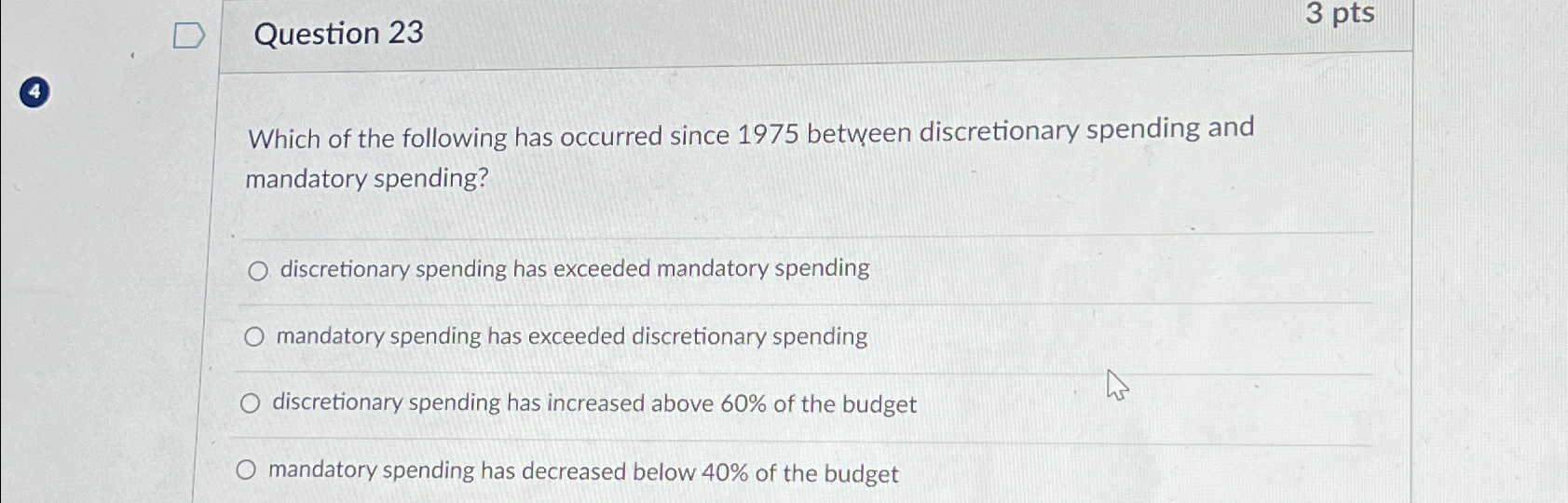 Solved Question 233 ﻿ptsWhich of the following has occurred | Chegg.com