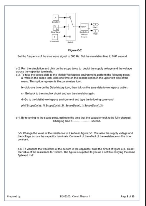 Solved Experiment No. 2 First Order Circuits 1. Objectives | Chegg.com