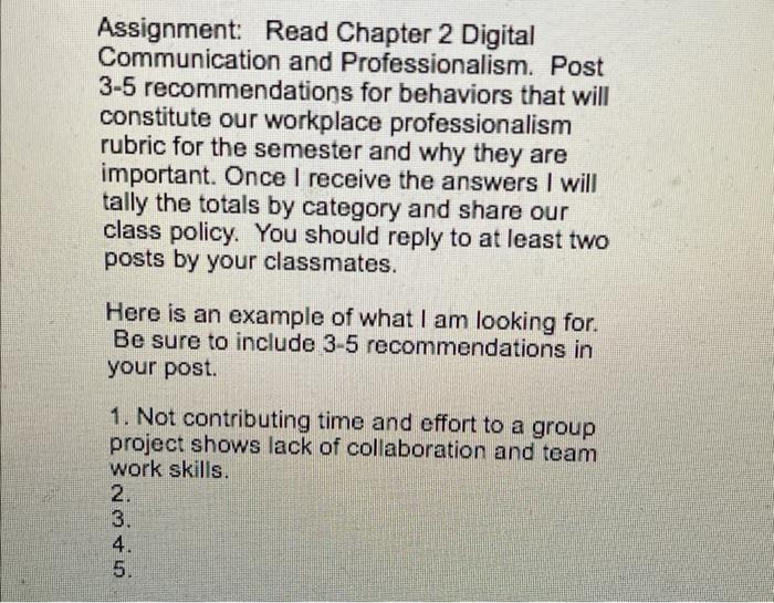 Solved Assignment: Read Chapter 2 Digital Communication and | Chegg.com