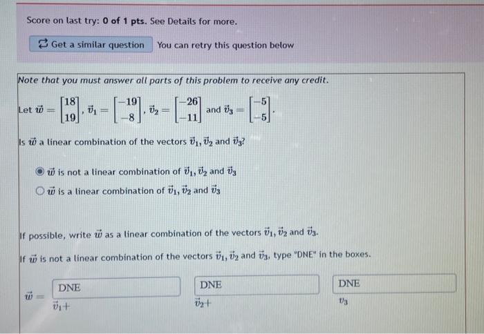Write the vector shown below as a combination of | Chegg.com