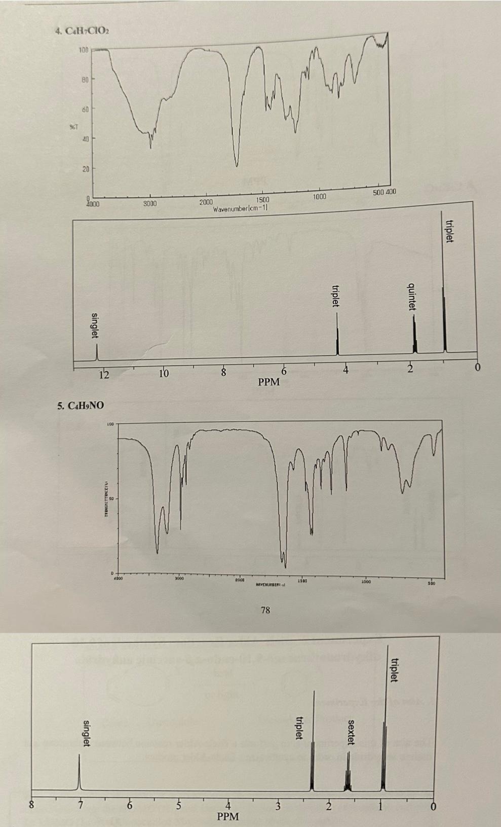 Solved The molecular formulas IR and 1H NMR spectra of | Chegg.com