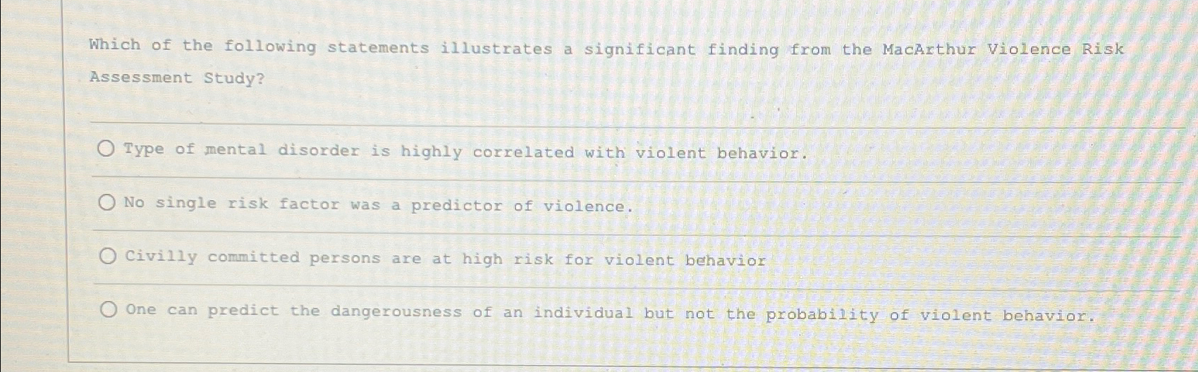 Solved Which of the following statements illustrates a | Chegg.com