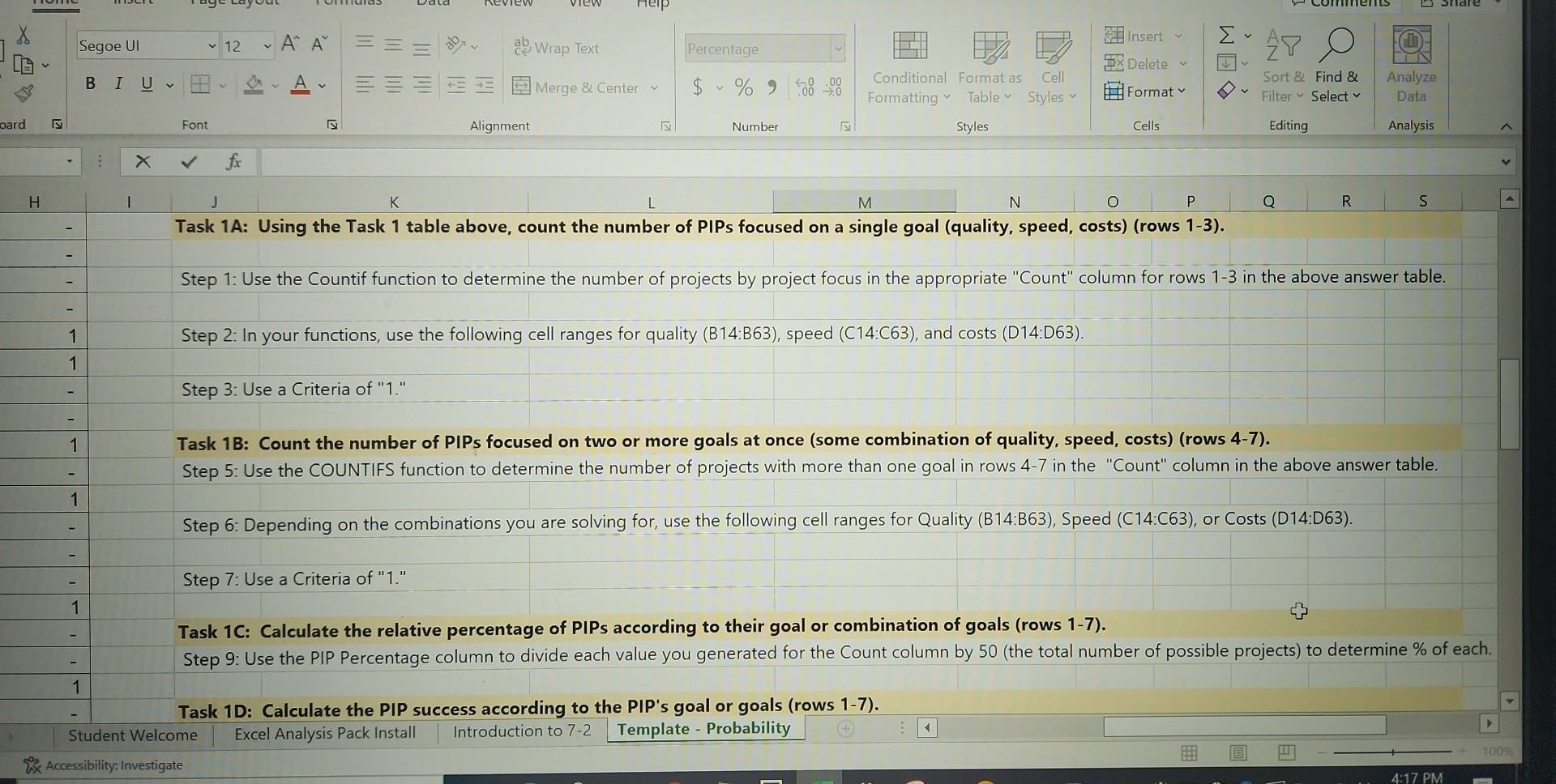 Solved Step 1: Use the Countif function to determine the | Chegg.com