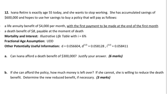 Illustrative Life Table: Single Life Actuarial | Chegg.com