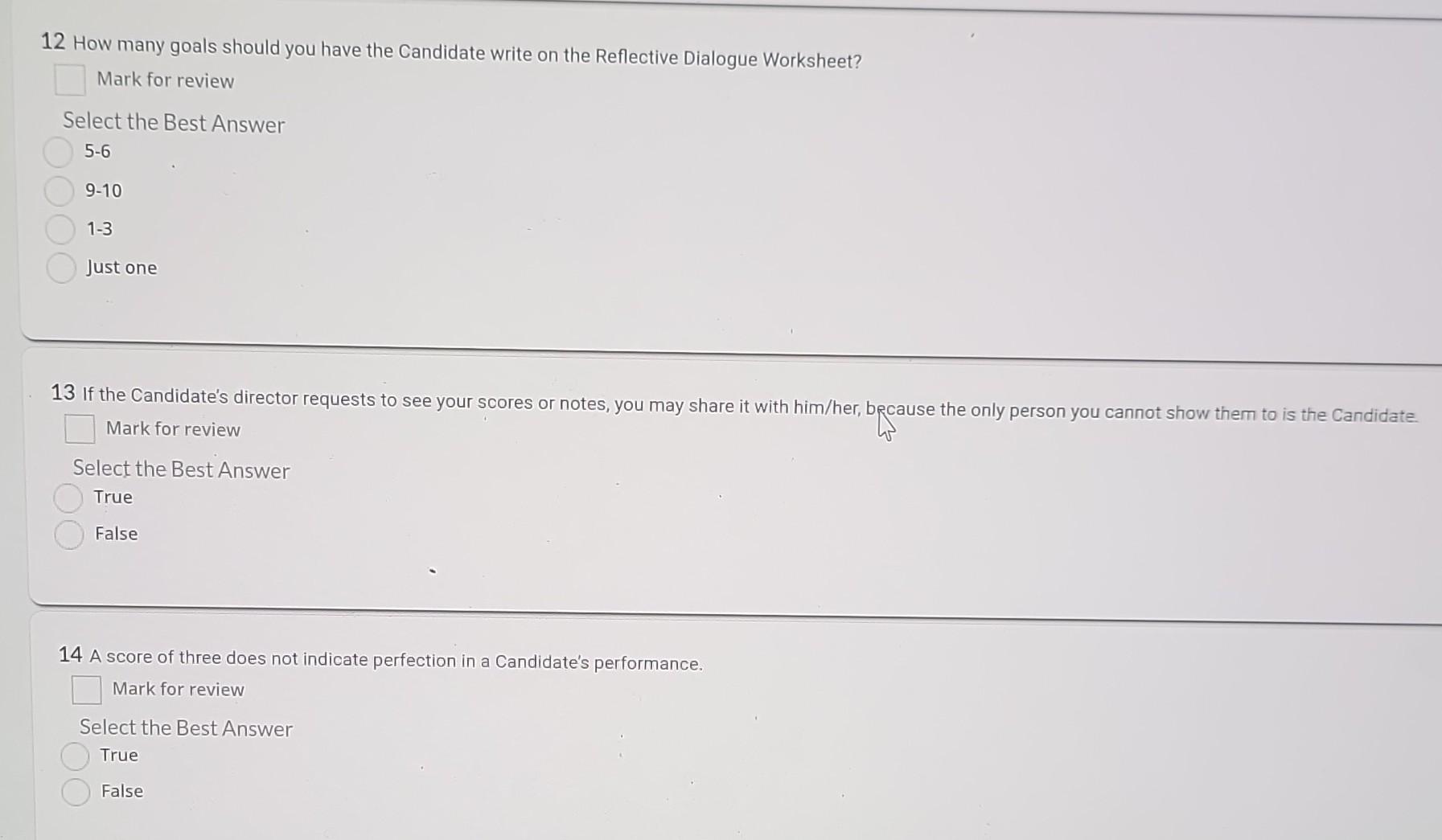 Solved 12 How many goals should you have the Candidate write | Chegg.com Solved 12 How many goals should you have the Candidate write | Chegg.com