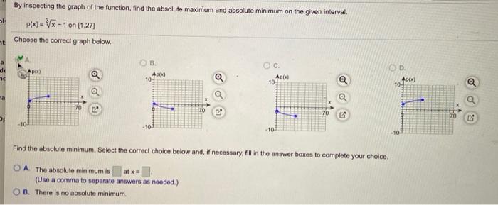 Solved E By inspecting the graph of the function, find the | Chegg.com