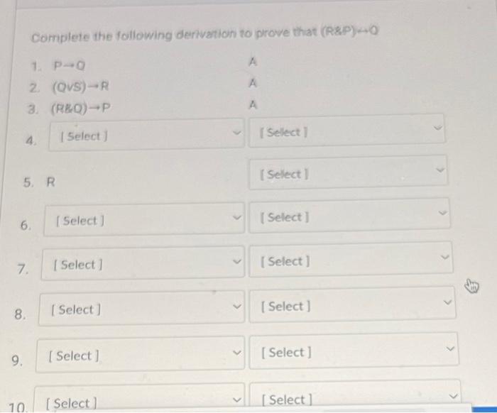 Complete the following derivation to prove that | Chegg.com
