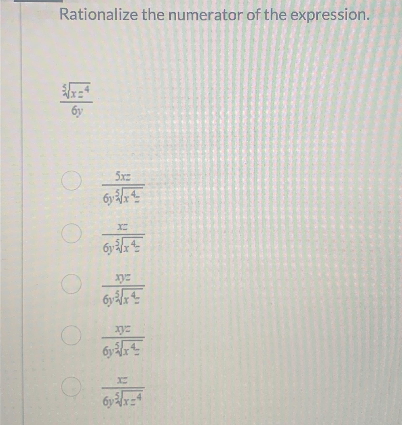 Solved Rationalize the numerator of the | Chegg.com