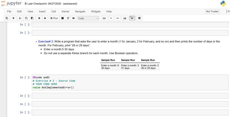 Solved jupyter S Last Checkpoint: 08/27/2020 (autosaved) | Chegg.com