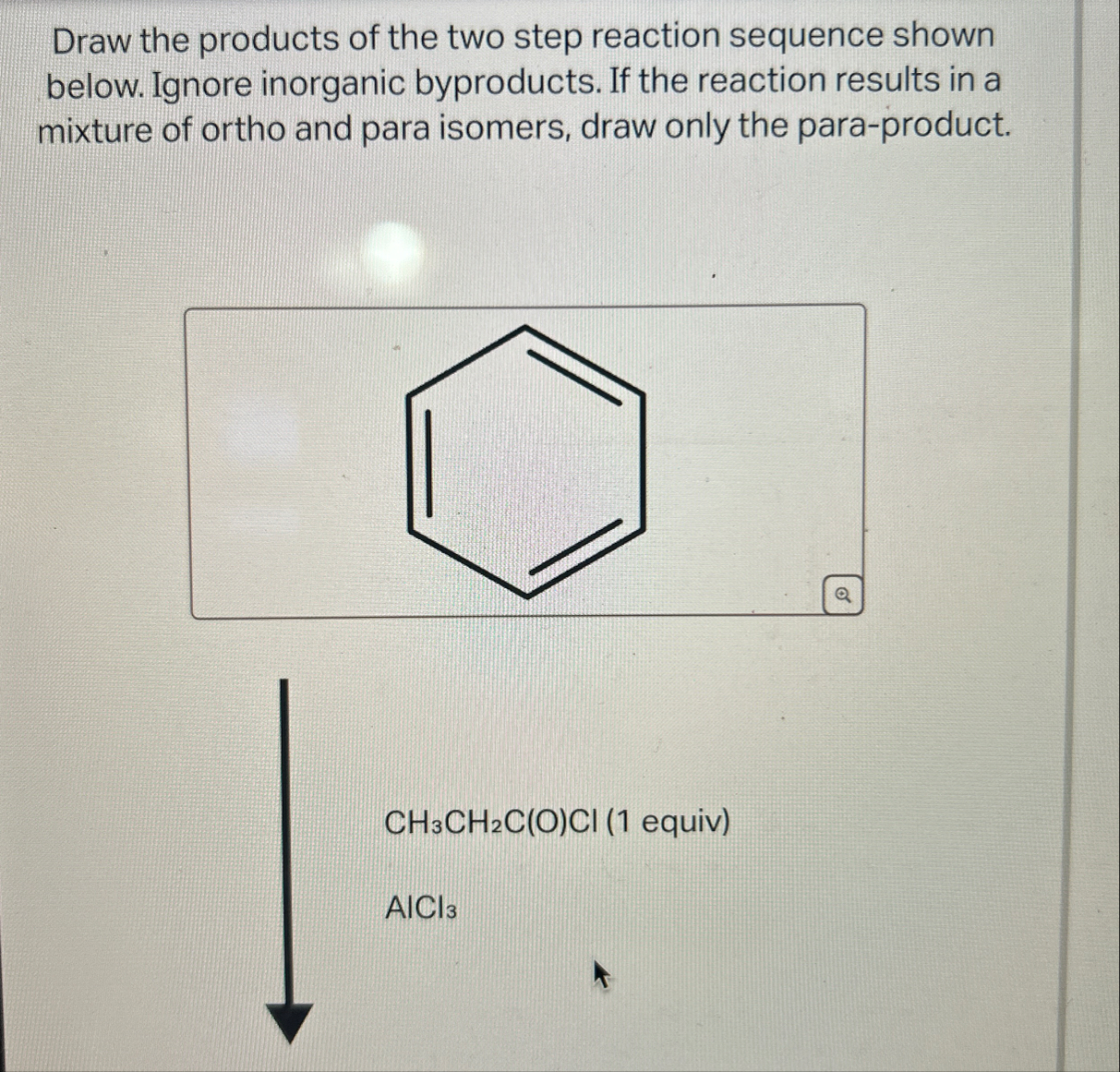 Solved Draw the products of the two step reaction sequence | Chegg.com