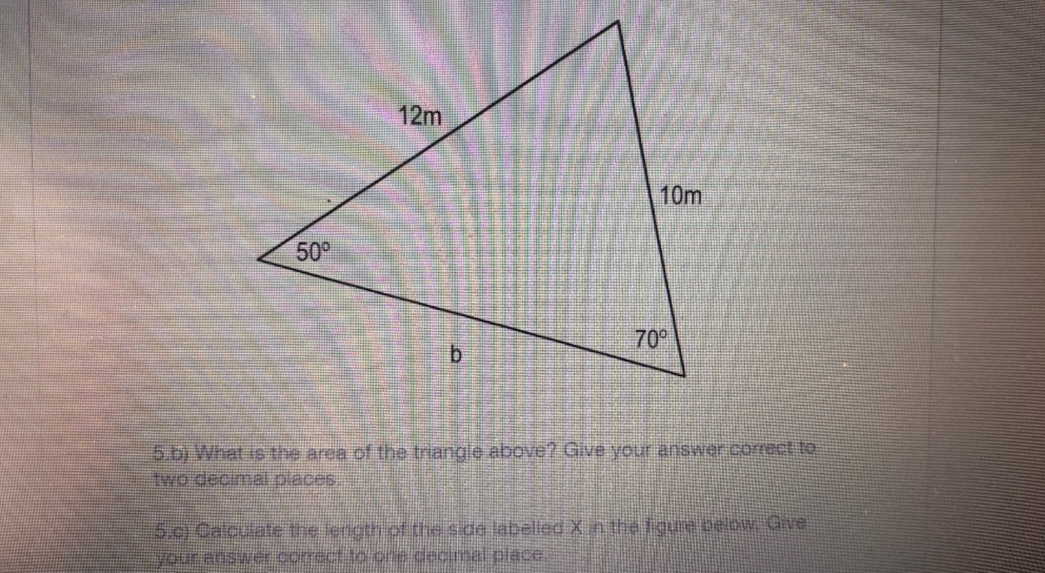 Solved Question 5 - ﻿Trigonometry5.a) ﻿Use the Cosine Rule | Chegg.com