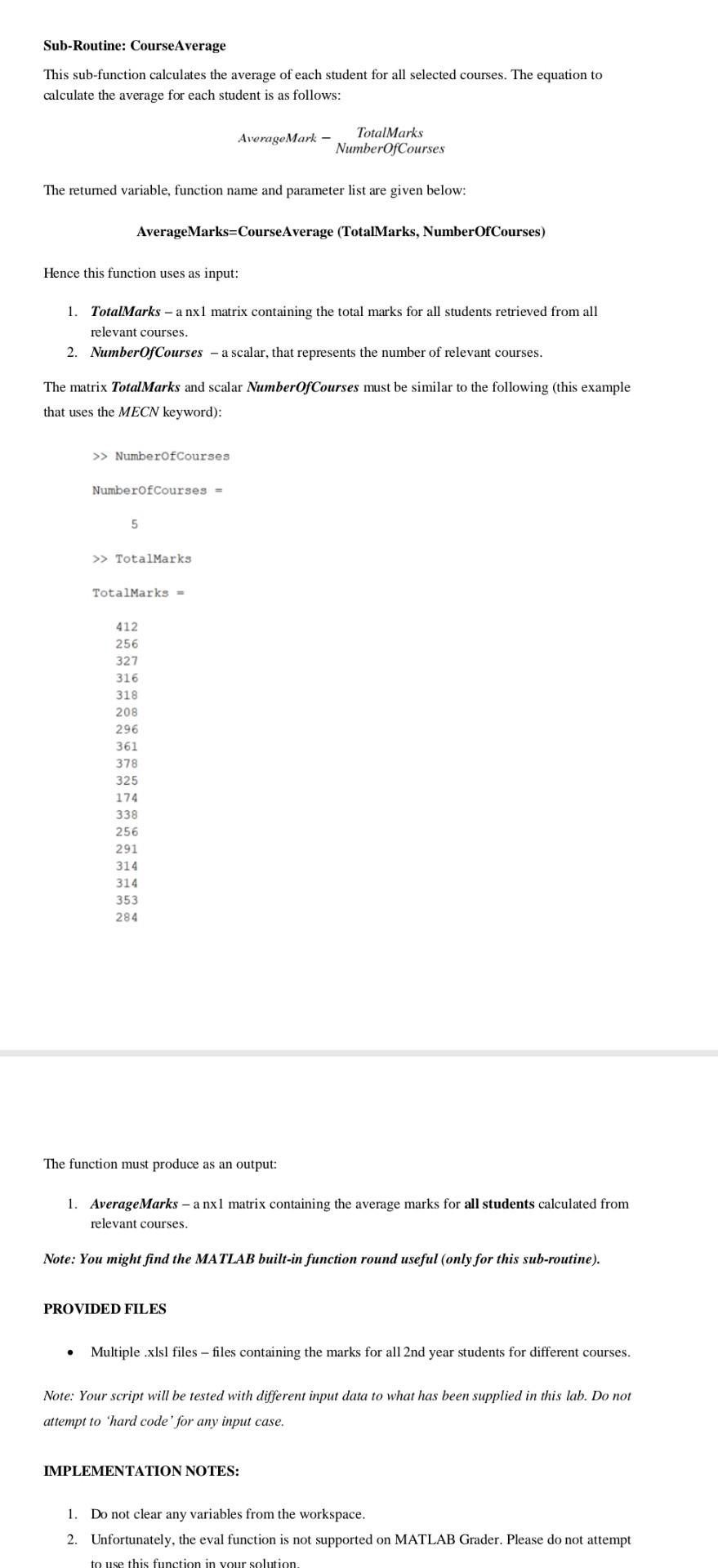 You are required to calculate the average year mark | Chegg.com