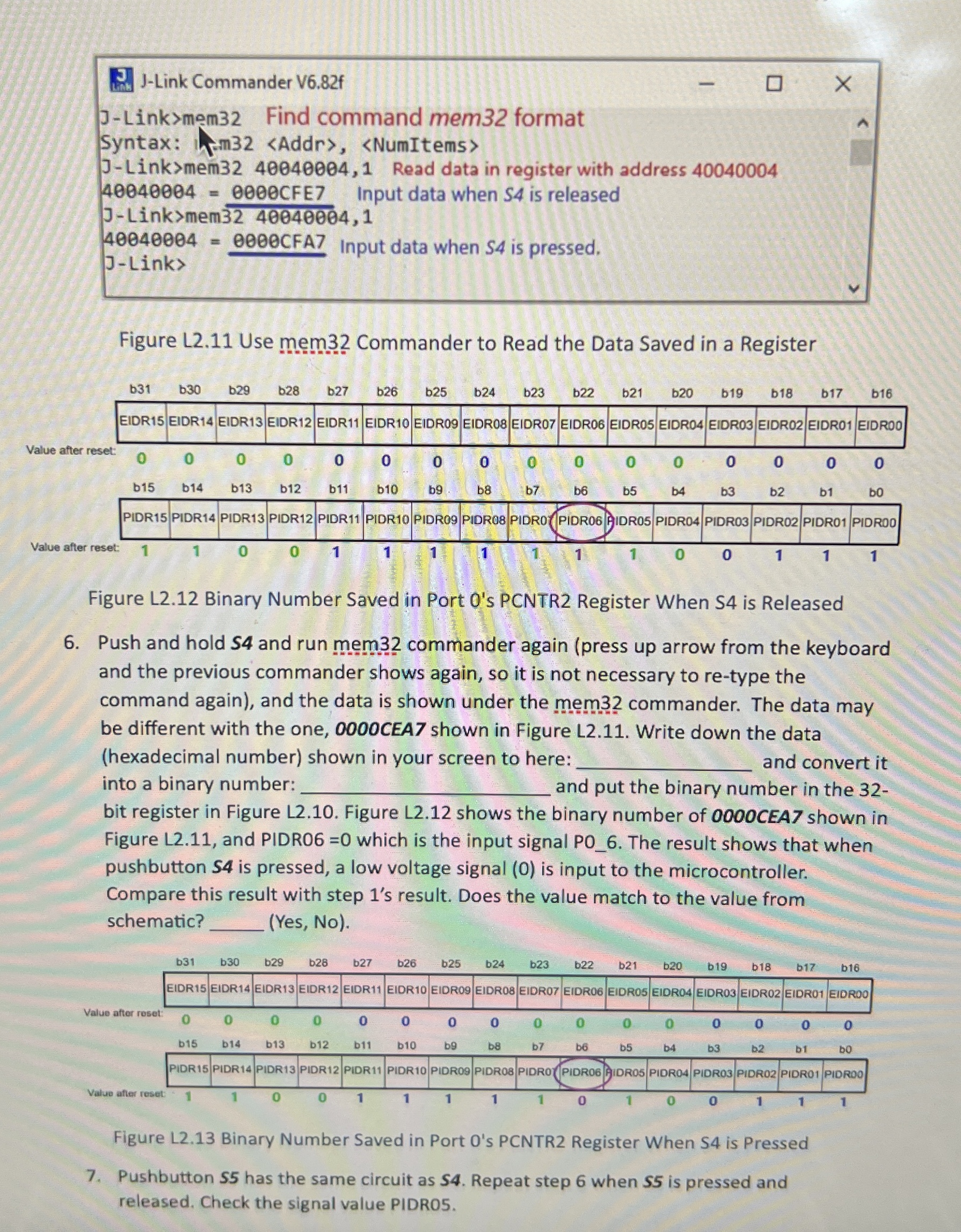 Solved J-Link Commander V6.82fJ-Link>mem32 ﻿Find command | Chegg.com