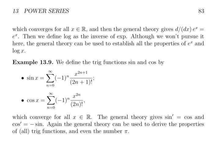 Solved Real Analysis (Power Series): prove the following | Chegg.com