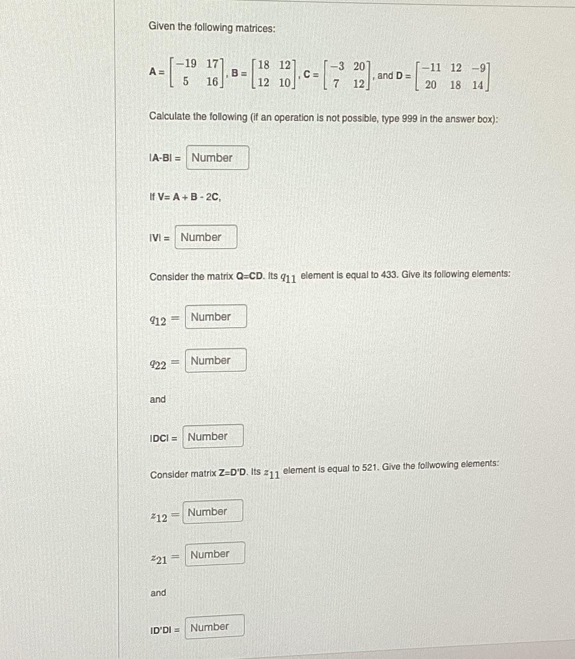Solved Given the following | Chegg.com
