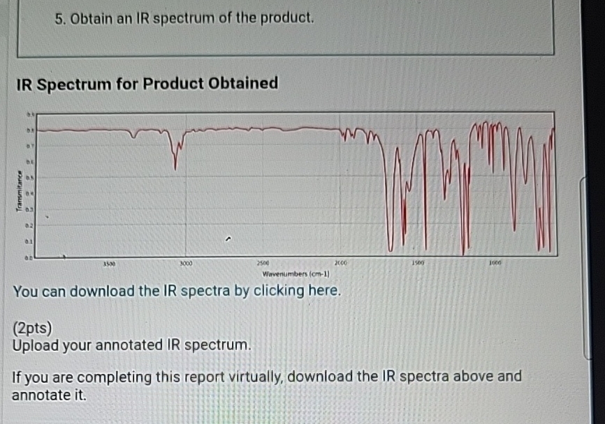 Solved Can someone please help!Obtain an IR spectrum of the | Chegg.com