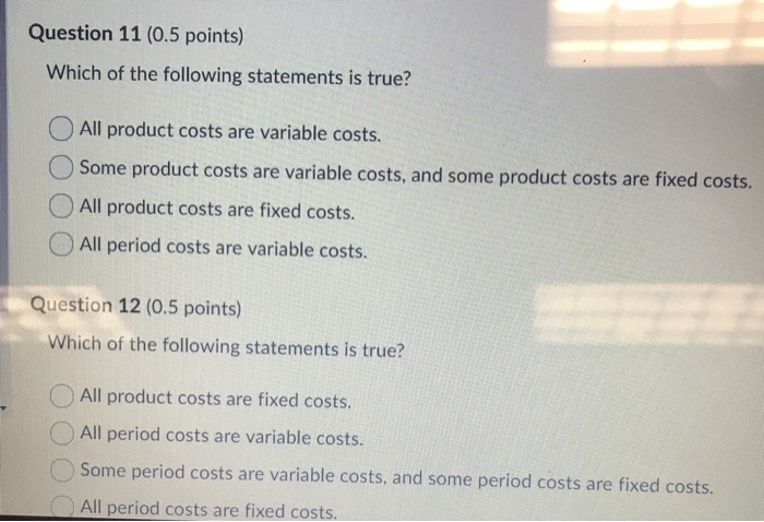 Solved Question 11 (0.5 points) Which of the following | Chegg.com Solved Question 11 (0.5 points) Which of the following | Chegg.com