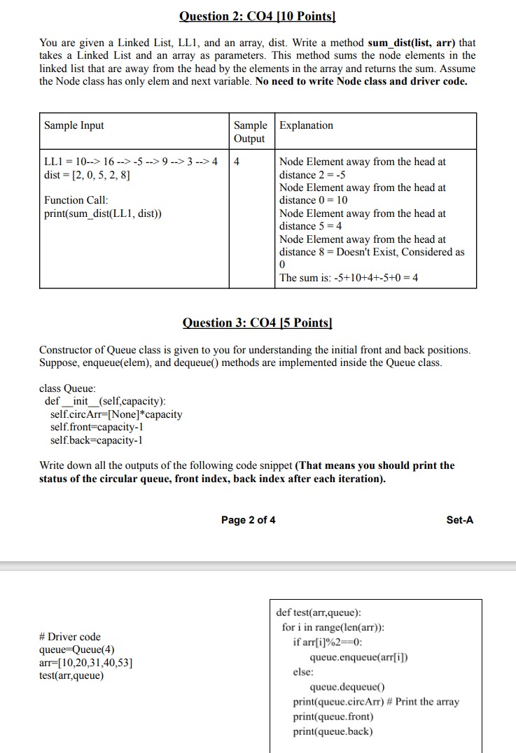 Solved Solve question 2 ﻿and question 3 .Python Python# | Chegg.com