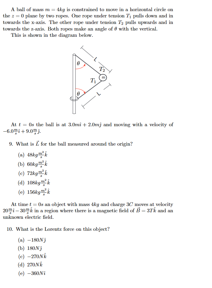 Solved A ball of ﻿mass m=4kg is ﻿constrained to ﻿move in ﻿a | Chegg.com