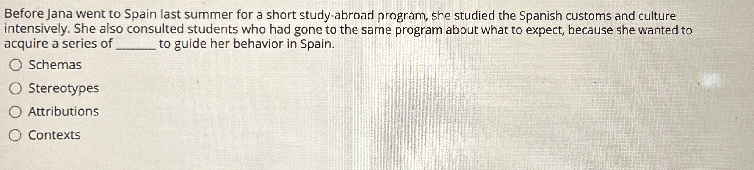 Solved Before Jana went to Spain last summer for a short | Chegg.com