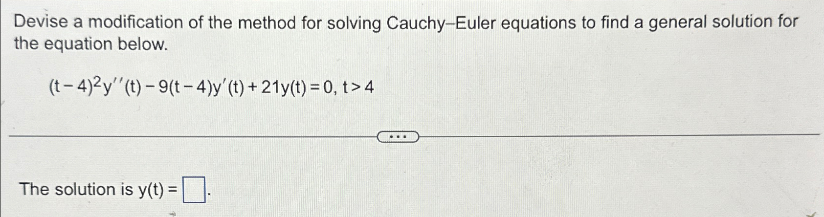 Solved Devise a modification of the method for solving | Chegg.com