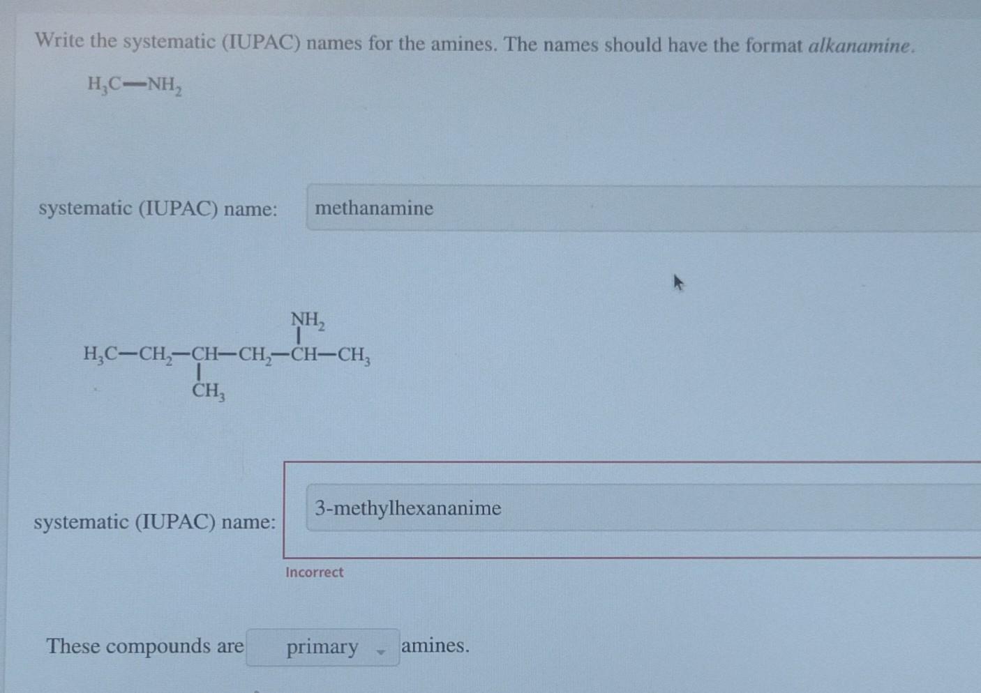 Solved Write the systematic (IUPAC) names for the amines. | Chegg.com