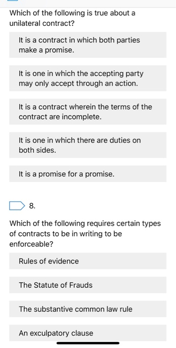 Solved Which of the following is true about a unilateral | Chegg.com