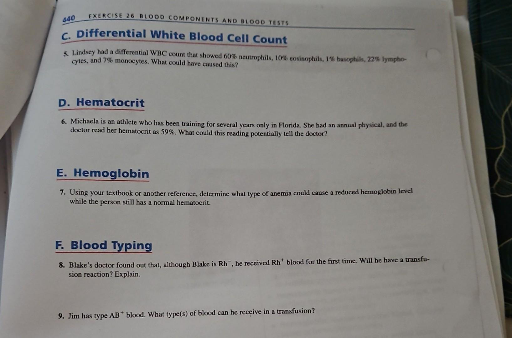 Solved • platelet 1. Using Your Knowledge red blood cell . | Chegg.com