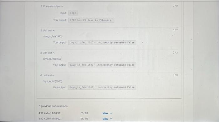 Solved 10.17 LAB: Leap year - functions A common year in the | Chegg.com