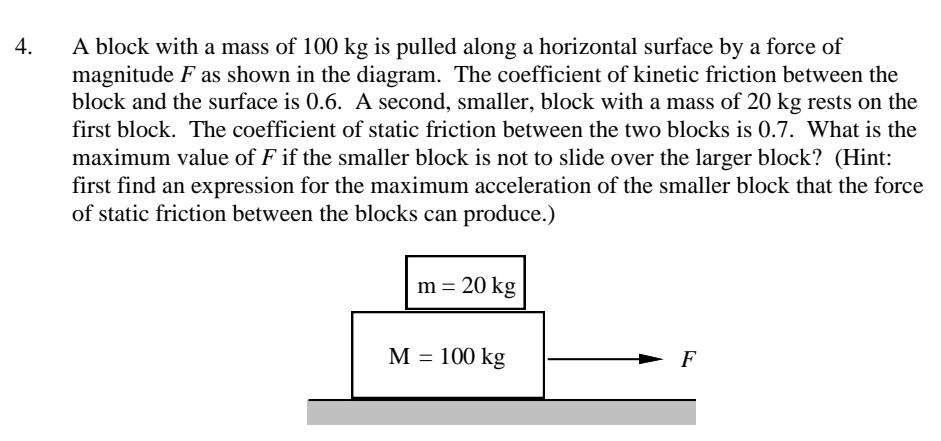 Solved A block with a mass of \\( 100 \\mathrm{~kg} \\) is | Chegg.com
