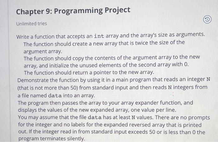 Solved Chapter 9 Programming Project Unlimited Tries Write 2444