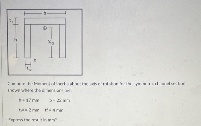 Solved Compute the Moment of Inertia about the axis of | Chegg.com