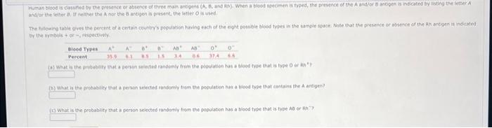 (c) What is the probabity that a perion seiccted | Chegg.com