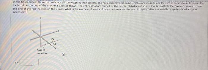 Solved In the figure below, three thin rods are all | Chegg.com