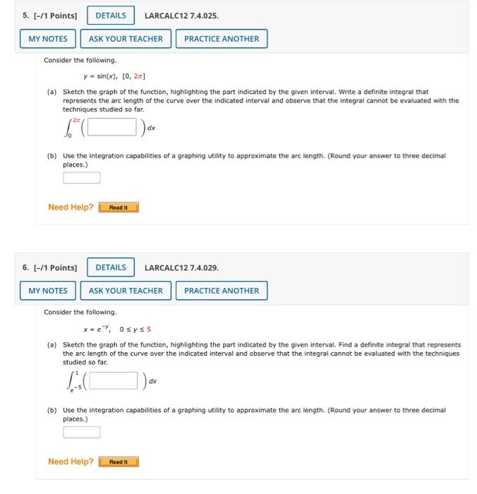 Solved Consider the following. y=sin(x),[0,2π] (a) Sketch | Chegg.com