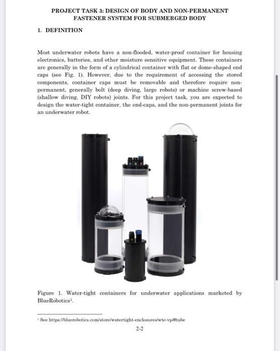 Solved PROJECT TASK 3: DESIGN OF BODY AND NON-PERMANENT | Chegg.com