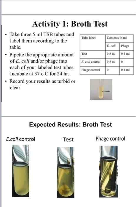 Qualitative Tests Broth Test Record your observations | Chegg.com