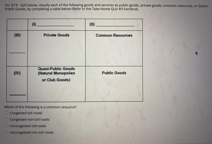 Solved For Q19- Q23 below, classify each of the following | Chegg.com