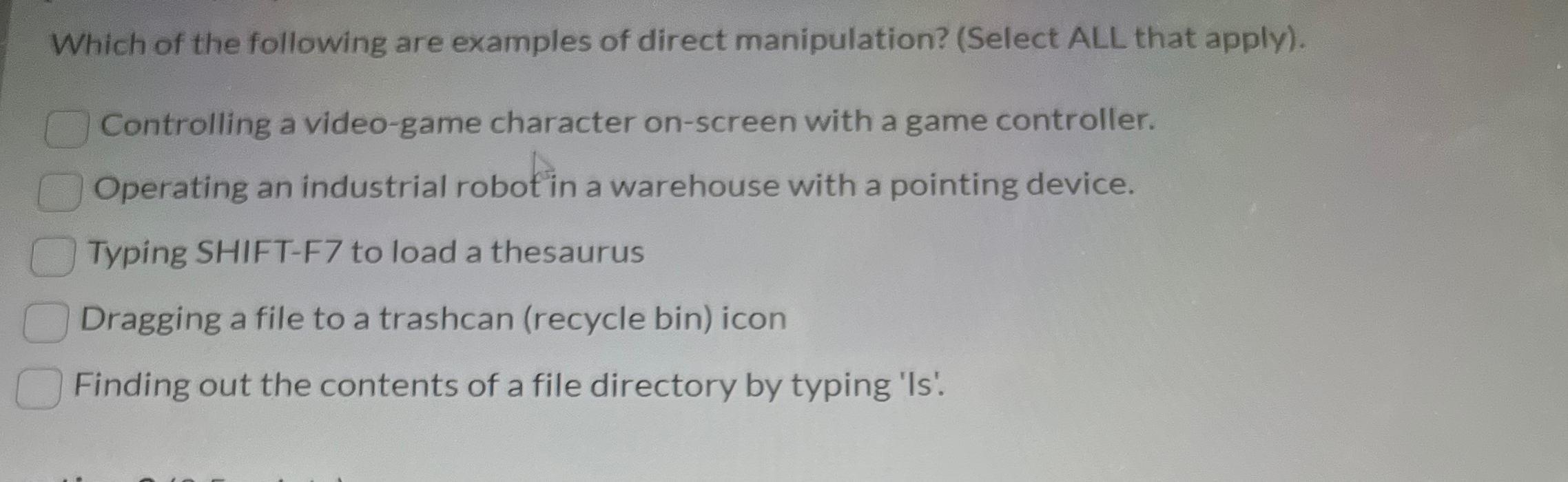 Solved Which of the following are examples of direct | Chegg.com