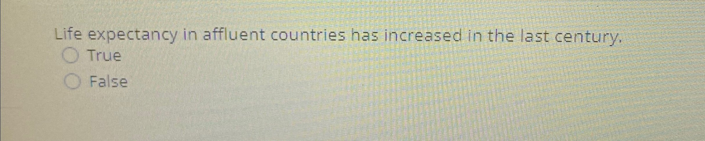 Solved Life expectancy in affluent countries has increased | Chegg.com