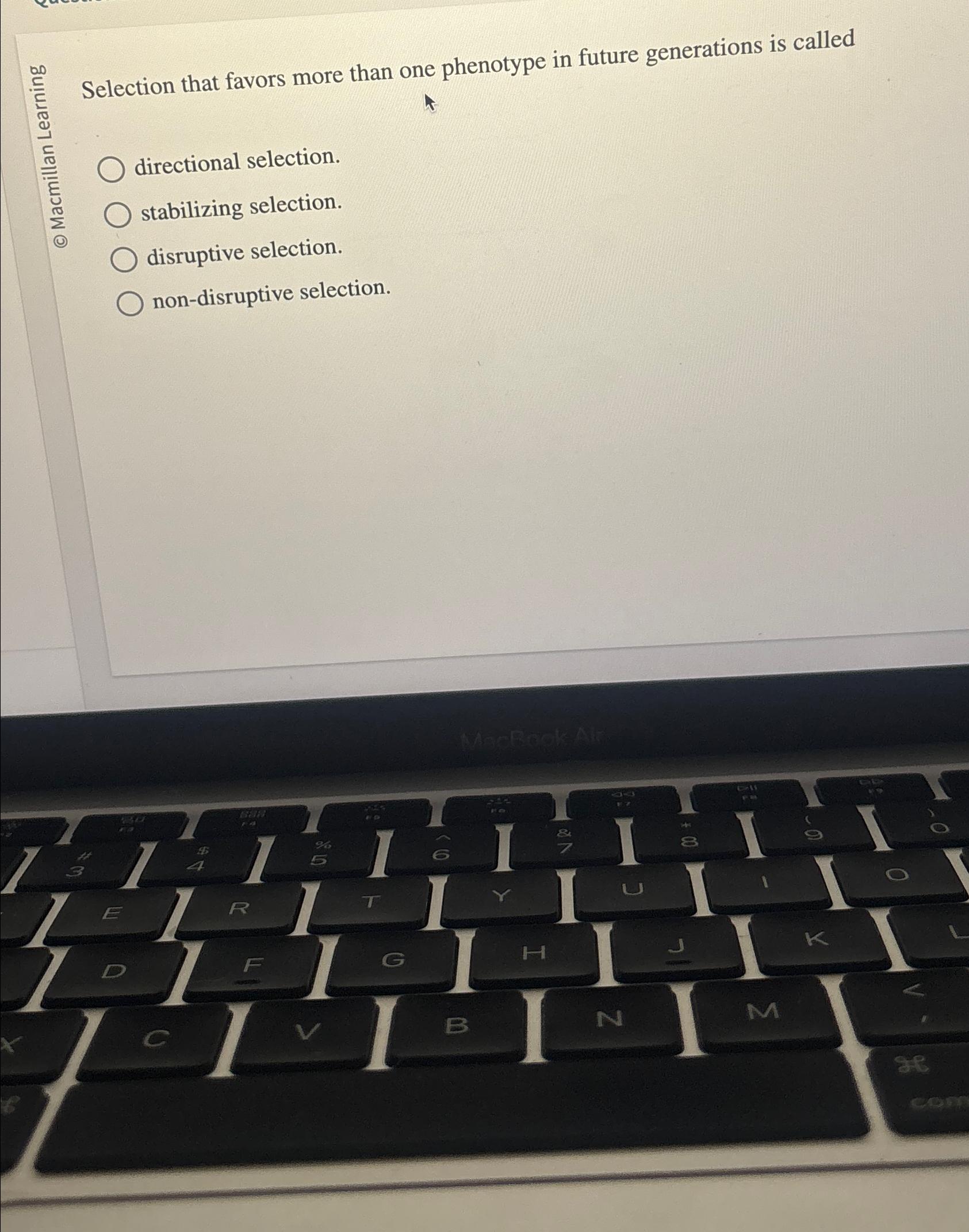 Solved Selection that favors more than one phenotype in | Chegg.com