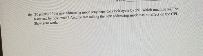 Solved Name: 2. Consider adding a new index addressing mode | Chegg.com