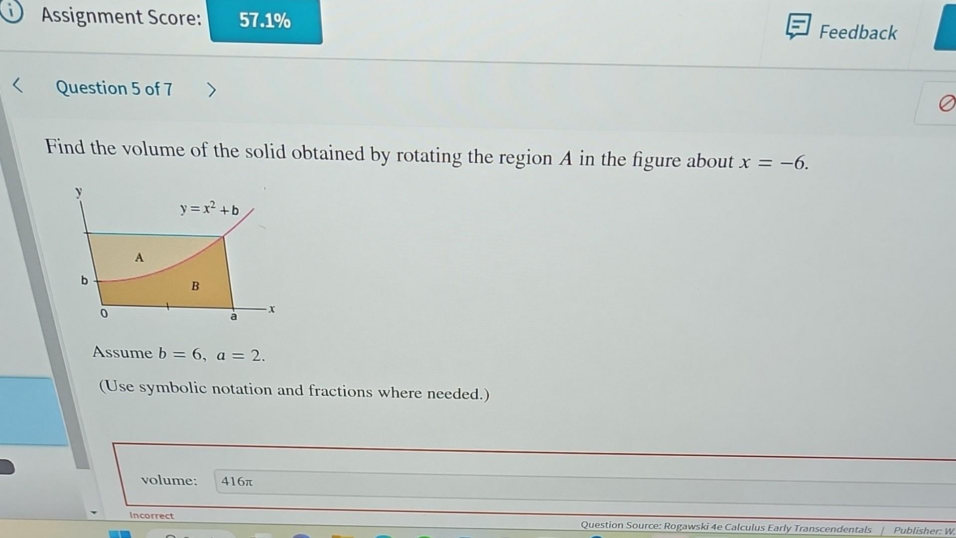 Solved Use the Shell Method to compute the volume obtained | Chegg.com