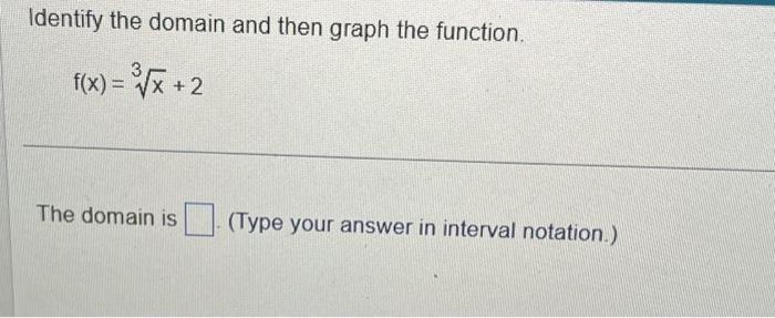 Solved Identify the domain and then graph the function. 3 | Chegg.com