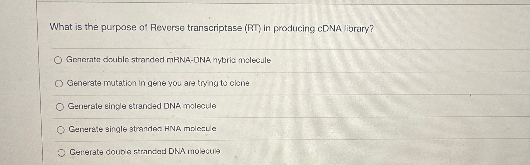 Solved What is the purpose of Reverse transcriptase (RT) ﻿in | Chegg.com