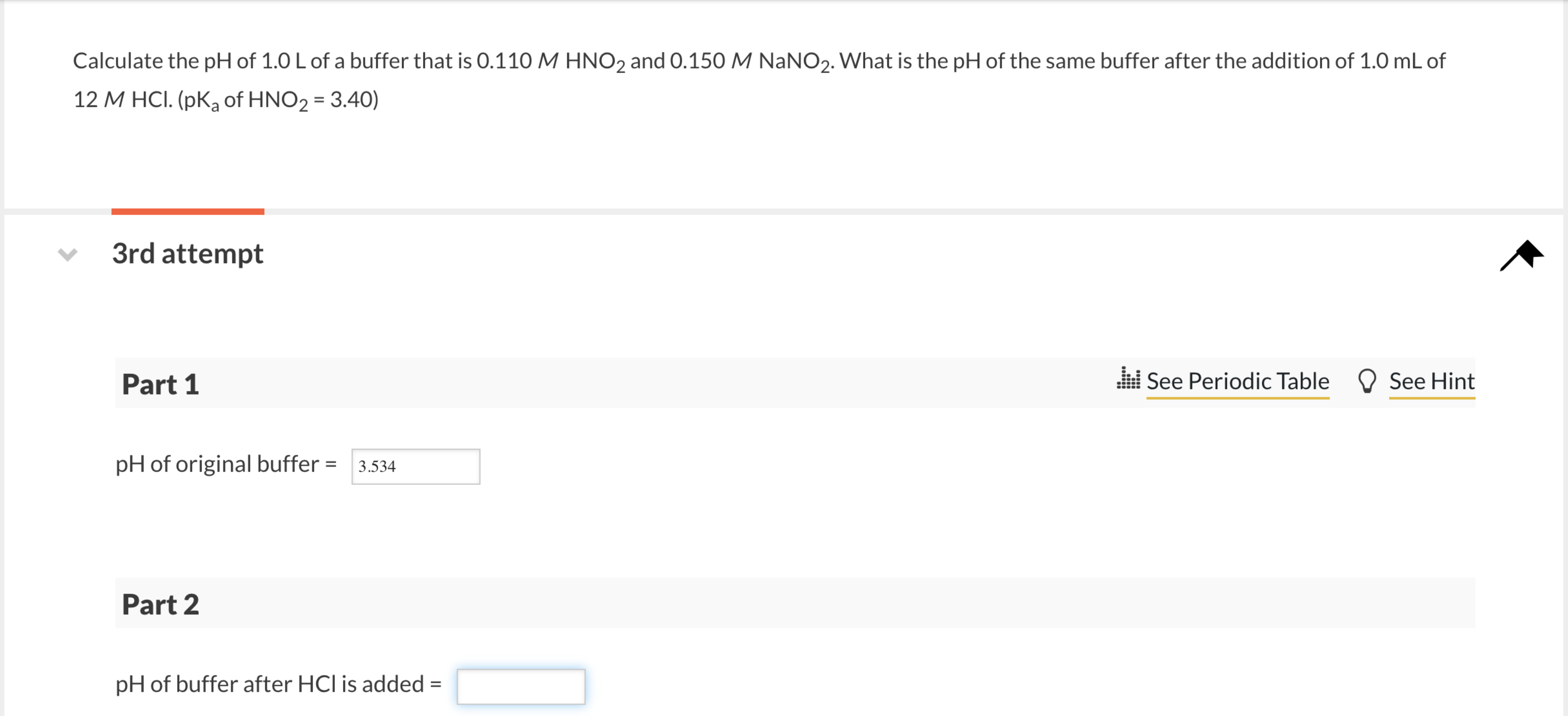 Solved Calculate the pH ﻿of 1.0L ﻿of a buffer that is | Chegg.com