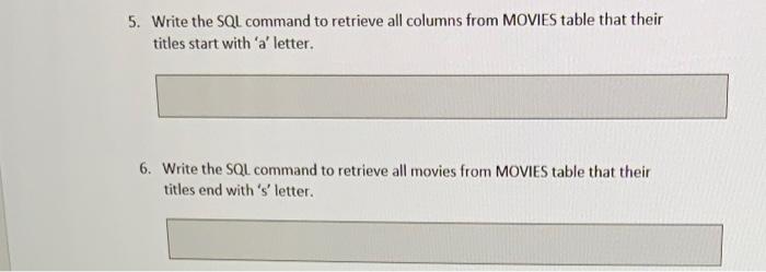 Solved 1 Write The Sql Command To Retrieve All Columns From