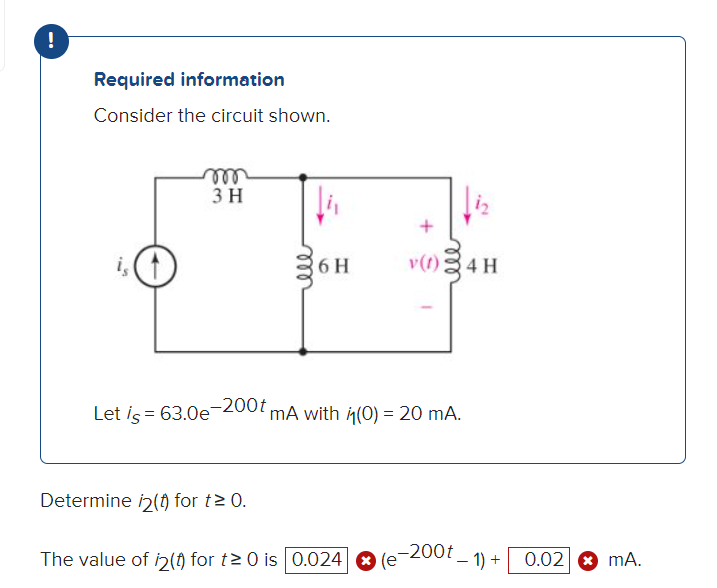 Solved !Required informationConsider the circuit shown.Let | Chegg.com