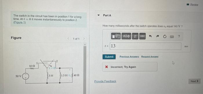 Solved How manh millisecond after the switch operstaes does | Chegg.com